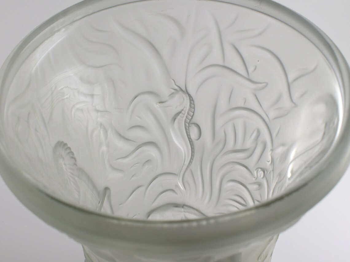 Czech Glass Vase Barolac Inwald, Marine Life, Designed by Rudolf ...