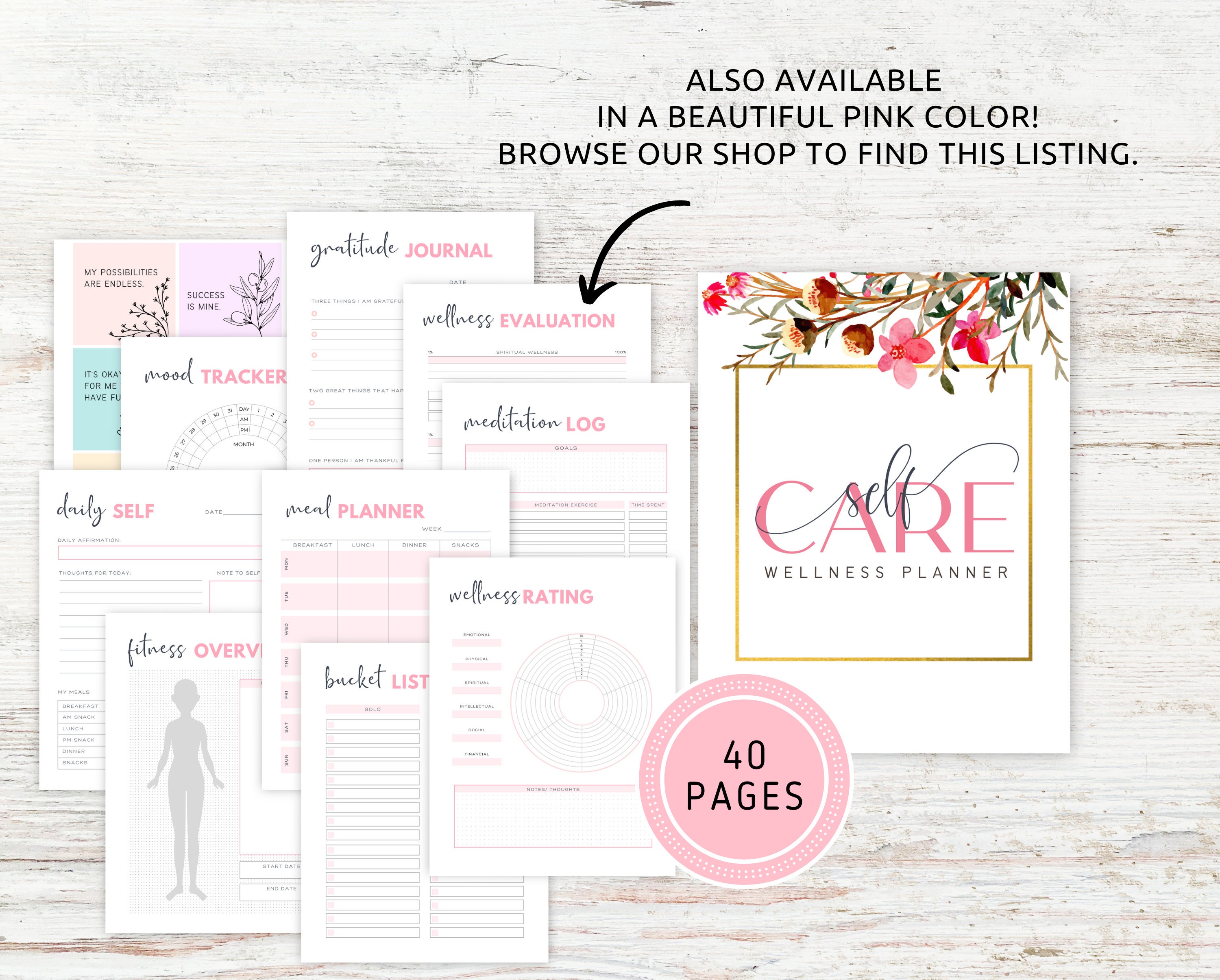 Self Care Planner Wellness Planner Self Care Journal Self | Etsy