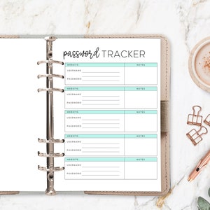 Editable Fillable Password Tracker Password Log Password | Etsy