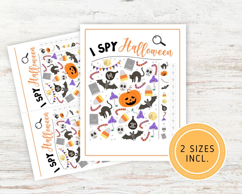 I Spy Halloween, Halloween Coloring Page, Halloween Activities for Kids ...