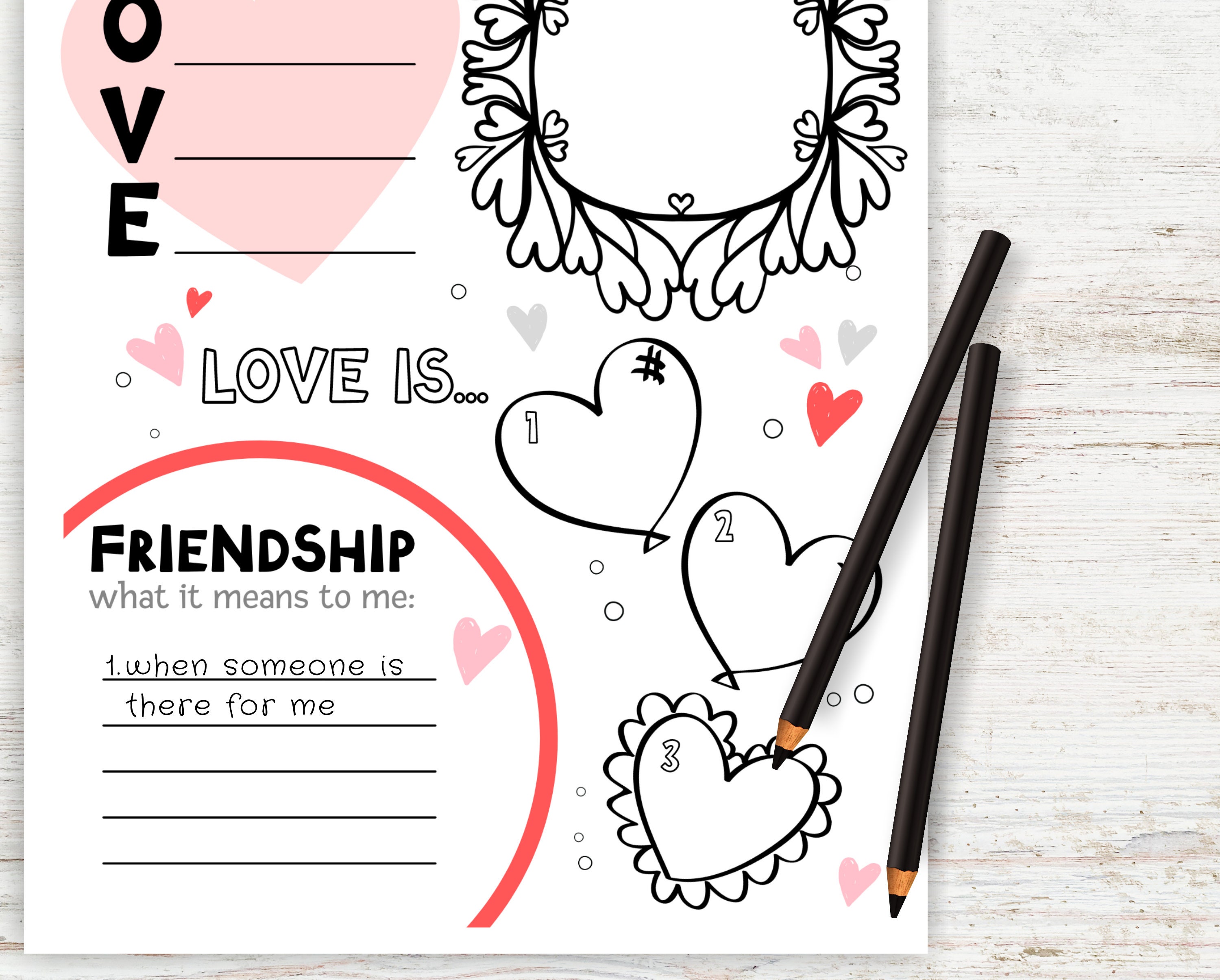 Valentine's Day Activity Page, Valentine's Coloring Page, Valentine's ...