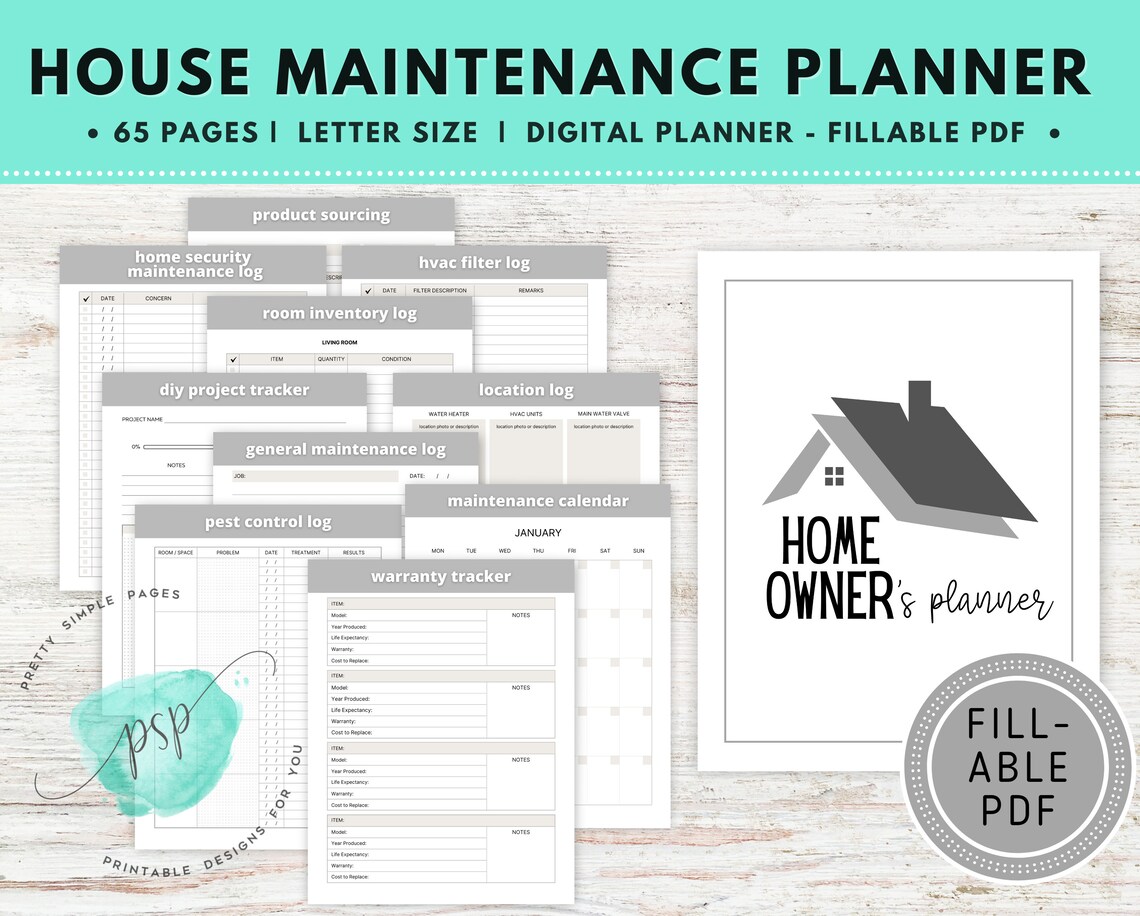 Ultimate Home Maintenance Planner - Editable PDF, Home Maintenance ...