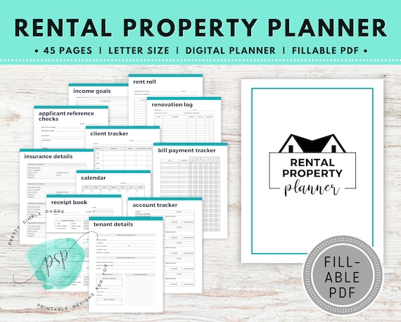 Rental Property Management Planner Editable Rental Property - Etsy