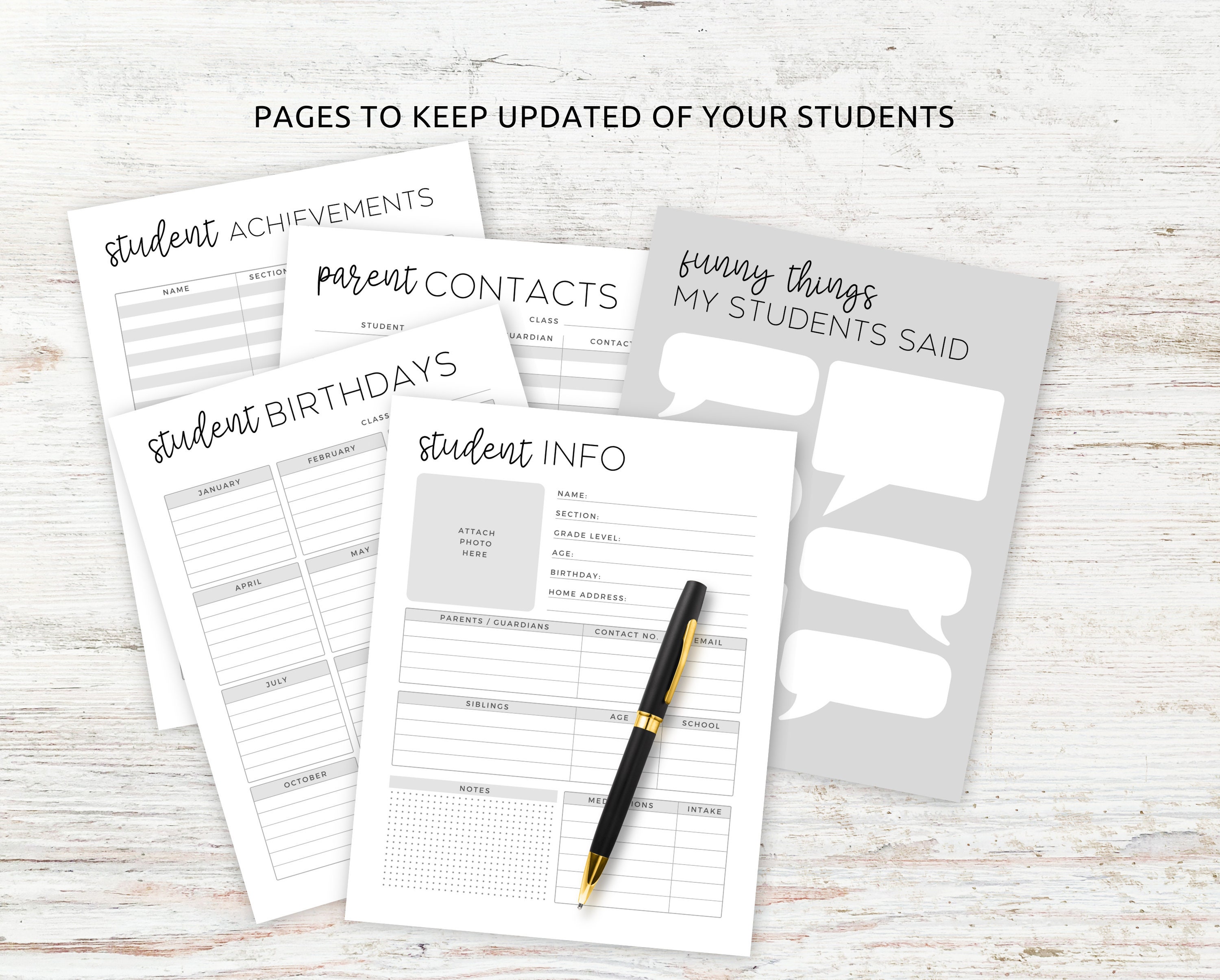 Teacher Planner Fillable PDF Editable Lesson Planner - Etsy