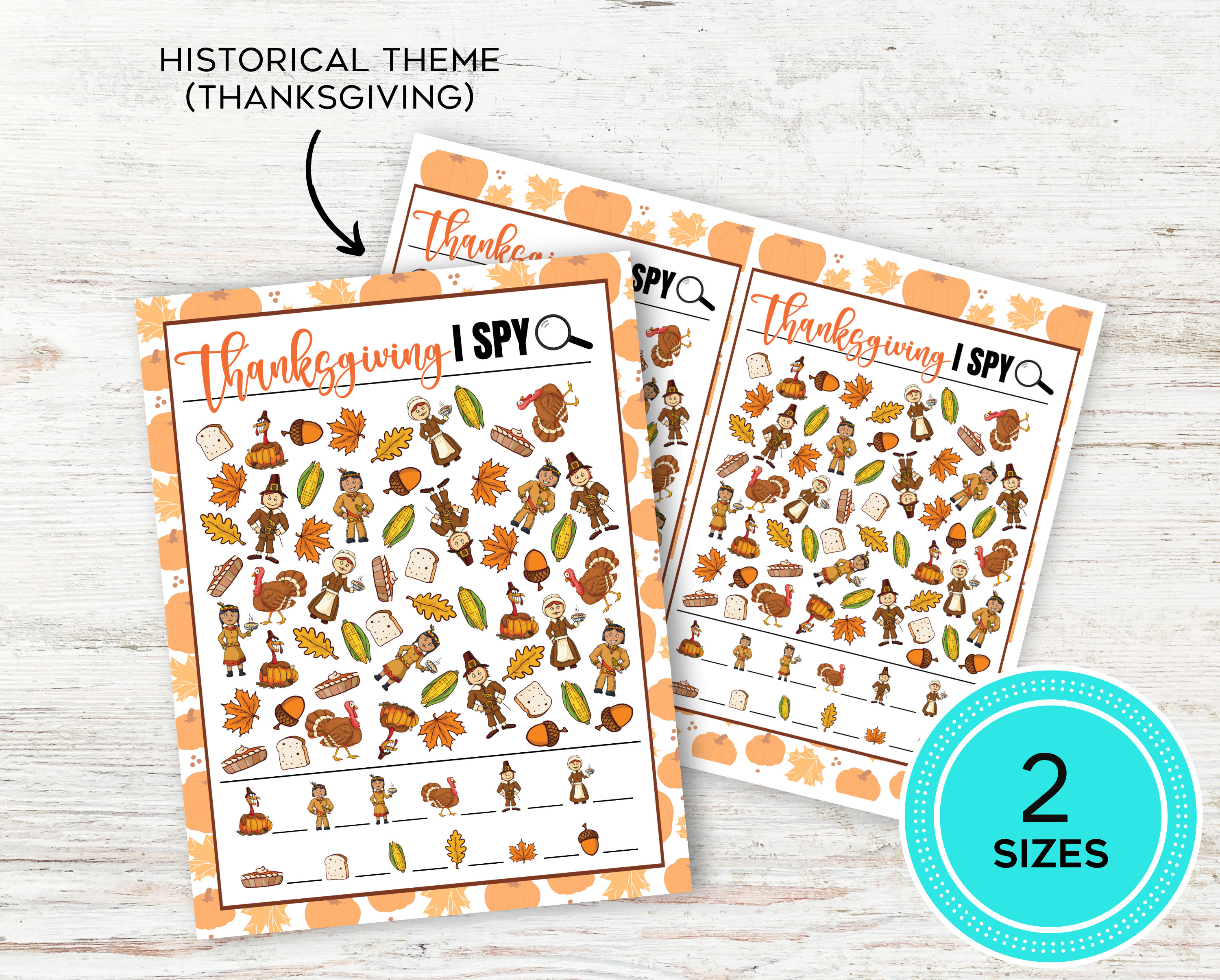 I Spy Thanksgiving Printable, Thanksgiving Games for Kids, Thanksgiving ...