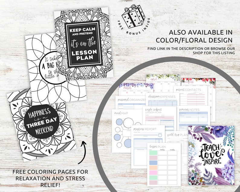 Teacher Planner 2022-2023 Printable Lesson Planner Teaching - Etsy