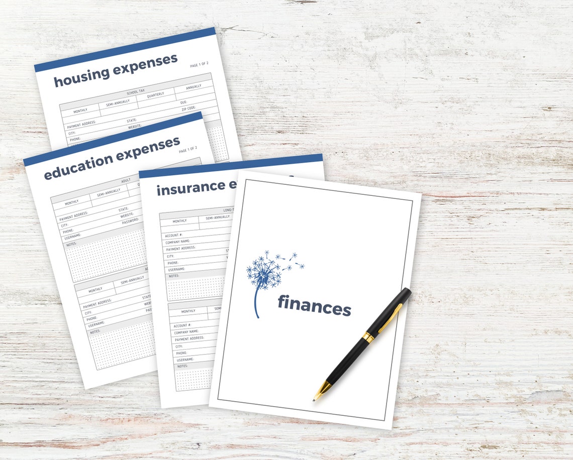 End of Life Planner Printable Beneficiary Info Last Wishes - Etsy