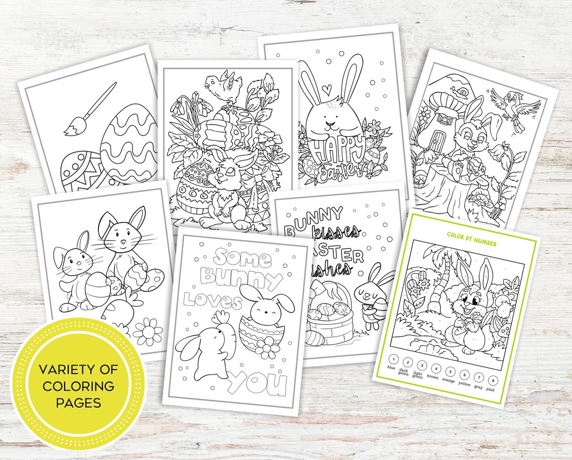 Easter Activities and Games for Kids Easter Coloring Pages - Etsy