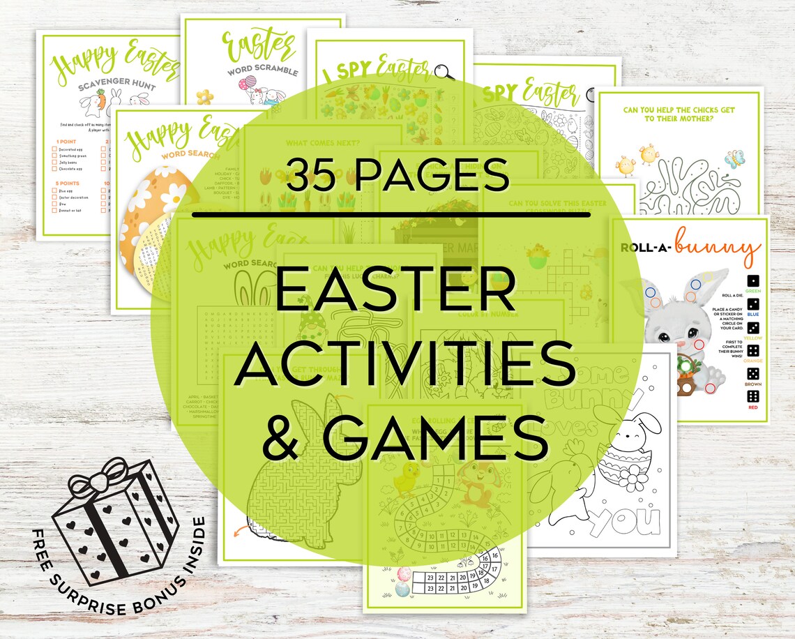 Easter Activities and Games for Kids Easter Coloring Pages - Etsy