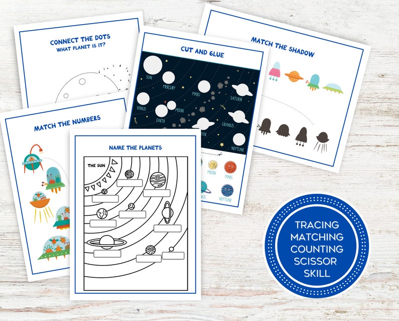 Space Activities for Kids Outer Space Coloring Pages Space - Etsy