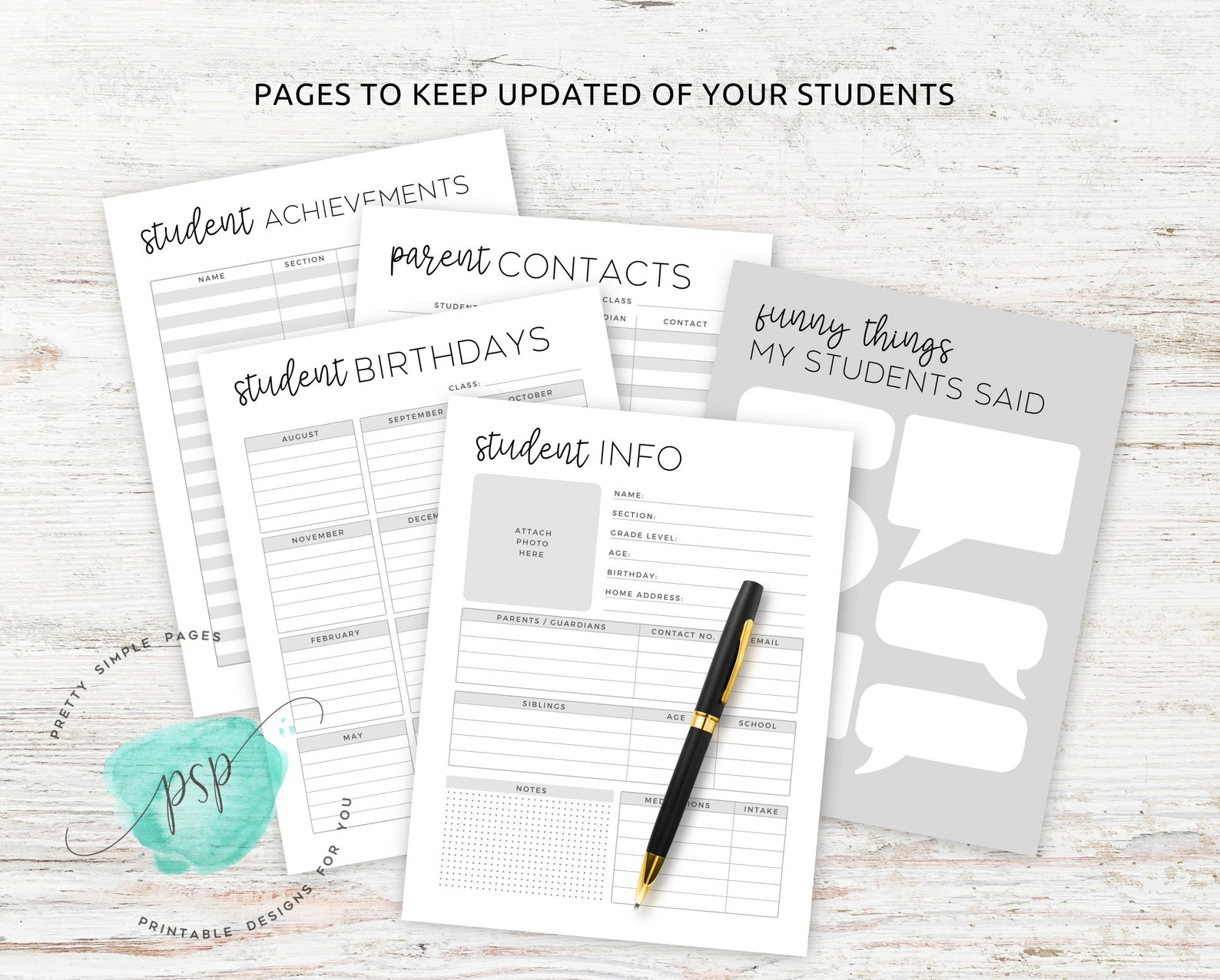 Teacher Planner 2022-2023 Printable, Lesson Planner, Teaching Planner ...