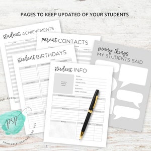 Teacher Planner 2022-2023 Printable, Lesson Planner, Teaching Planner ...