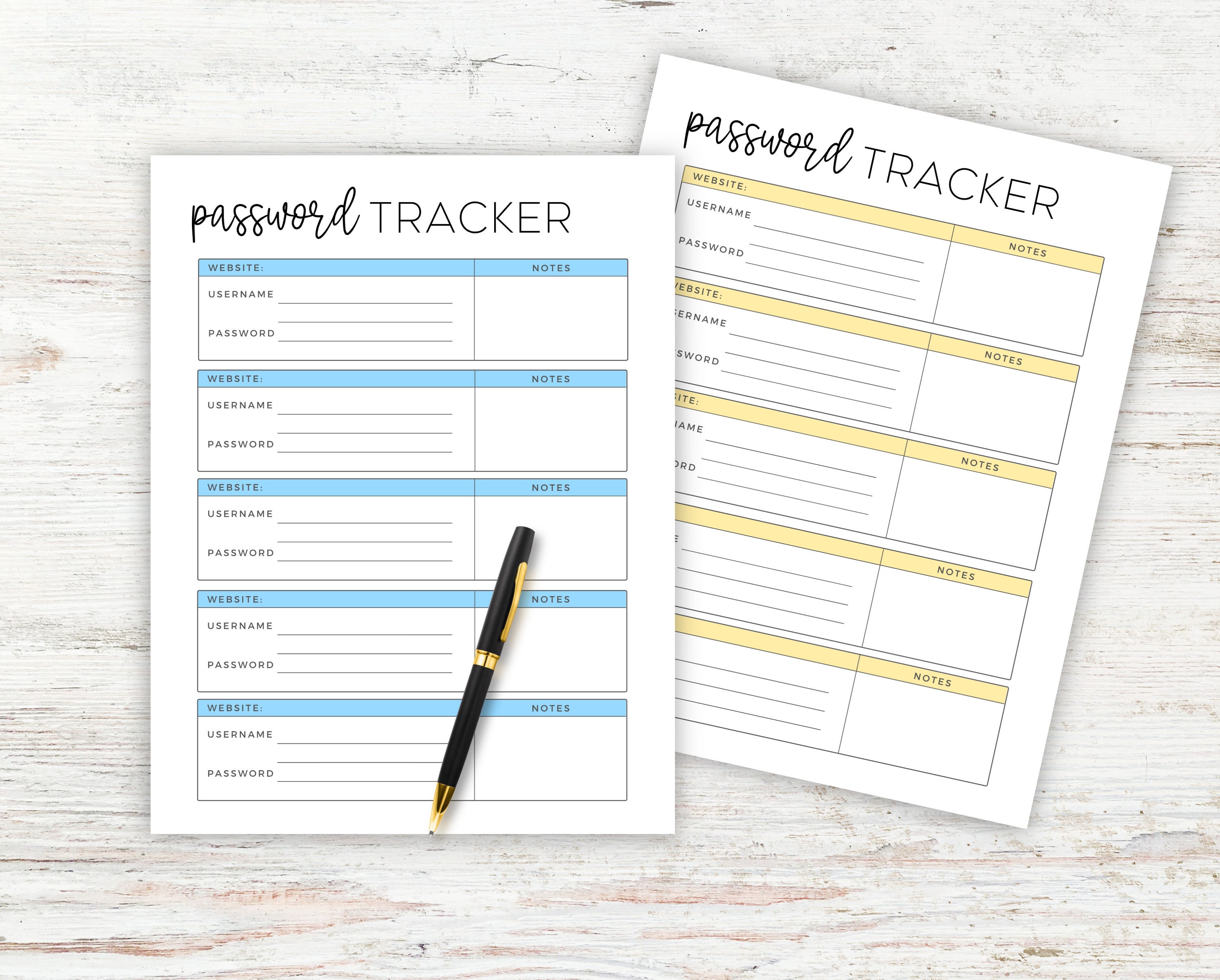 Editable Fillable Password Tracker Password Log Password | Etsy Canada