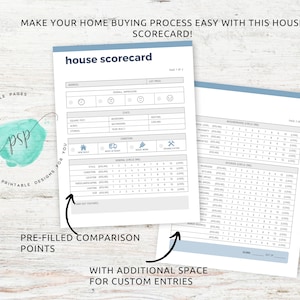 Editable House Hunting Checklist Scorecard, House Hunting Checklist ...