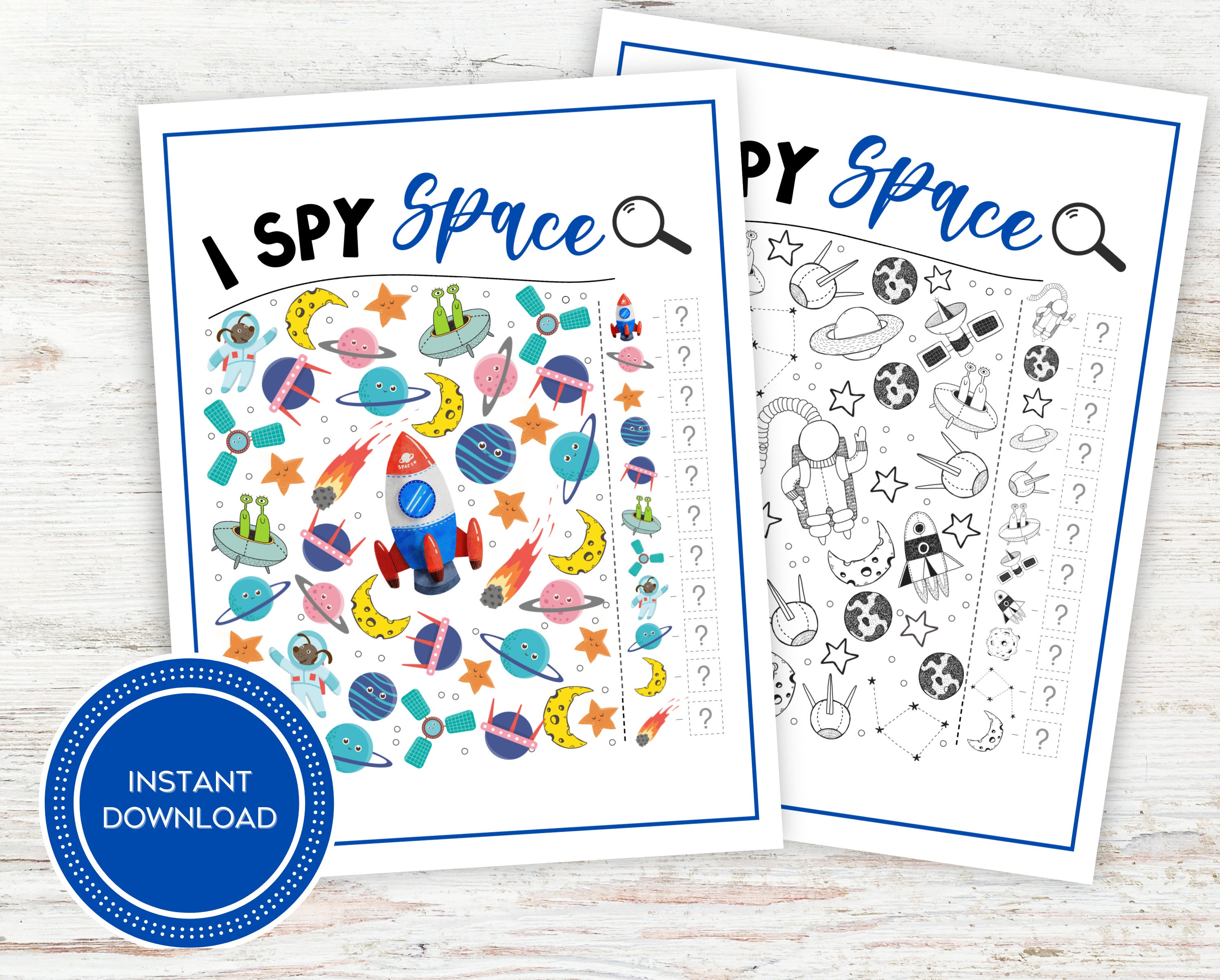 I Spy Space, Space Search and Find, Space Activities for Kids, Space ...