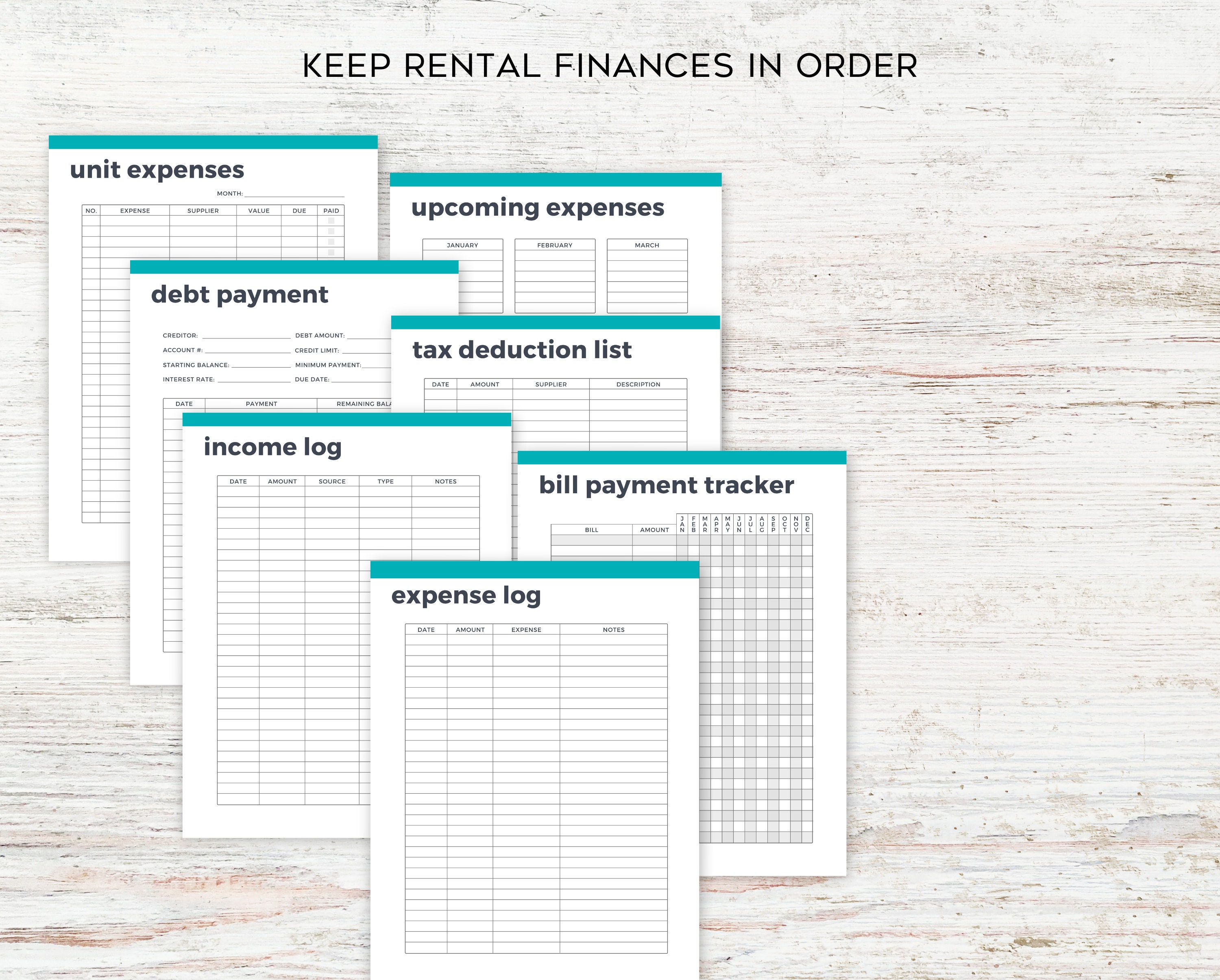 Rental Property Management Planner Editable Rental Property - Etsy