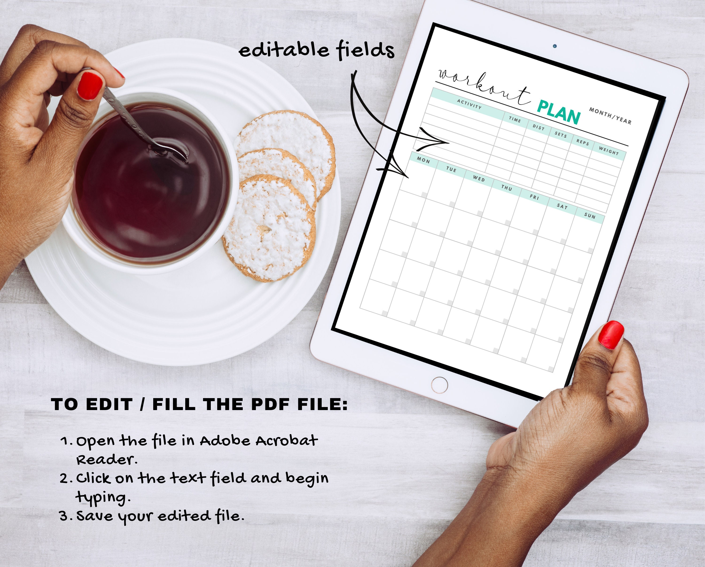 Health and Fitness Planner Pack Self Care Kit Workout | Etsy