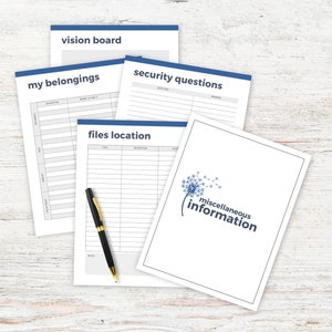 End of Life Planner Printable Beneficiary Info Last Wishes - Etsy