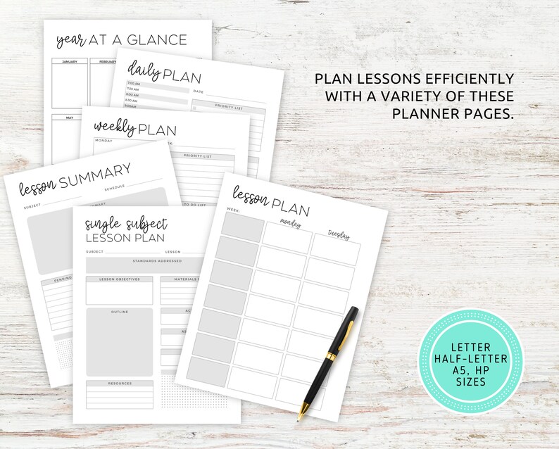 Teacher Planner 2022-2023 Printable Lesson Planner Teaching - Etsy