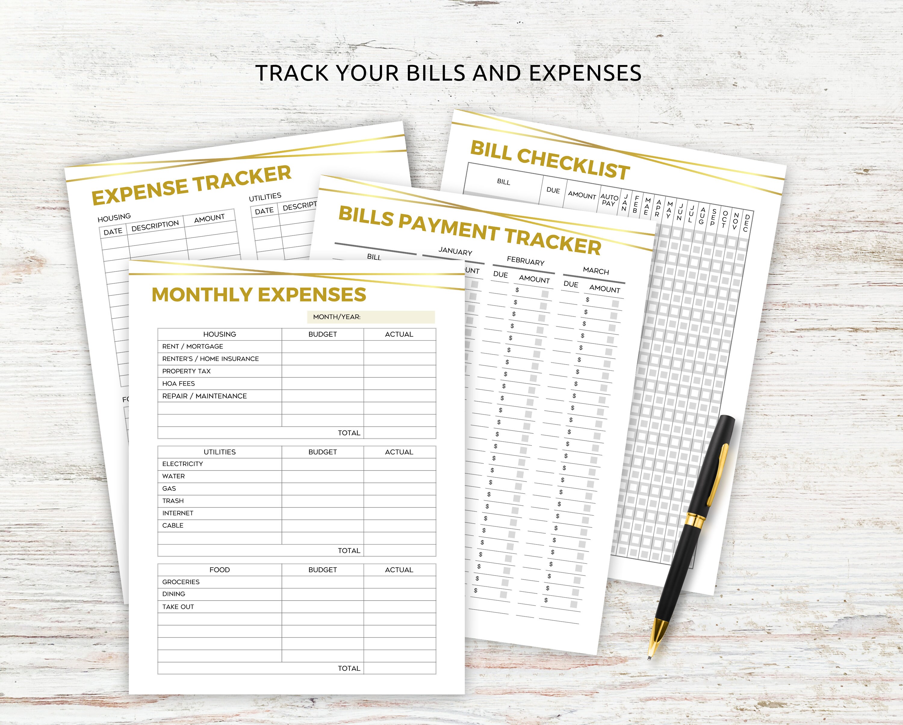 Finance Planner Editable PDF, Budget Planner Printable, Financial ...
