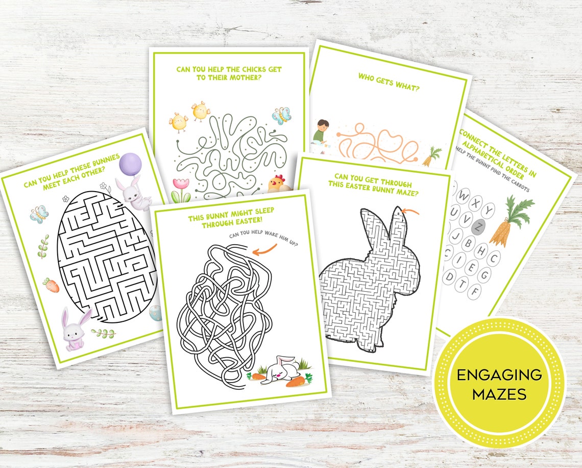 Easter Activities and Games for Kids Easter Coloring Pages - Etsy