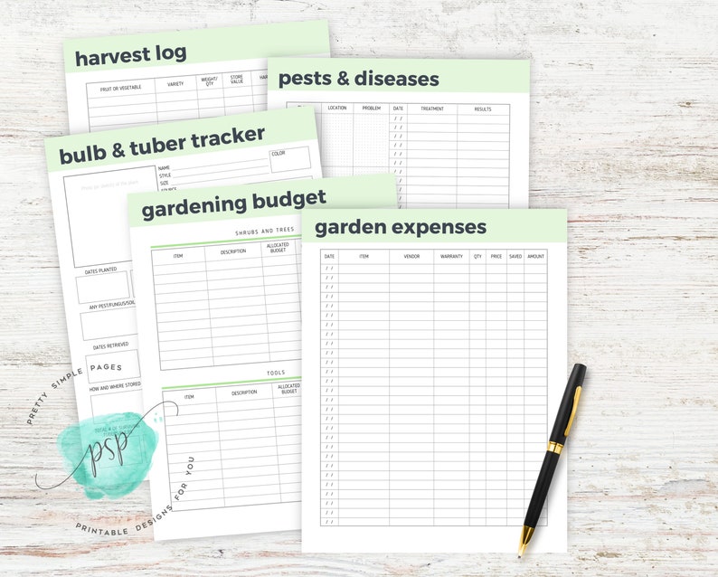 Garden Planner Printable Gardening Log Garden Journal - Etsy