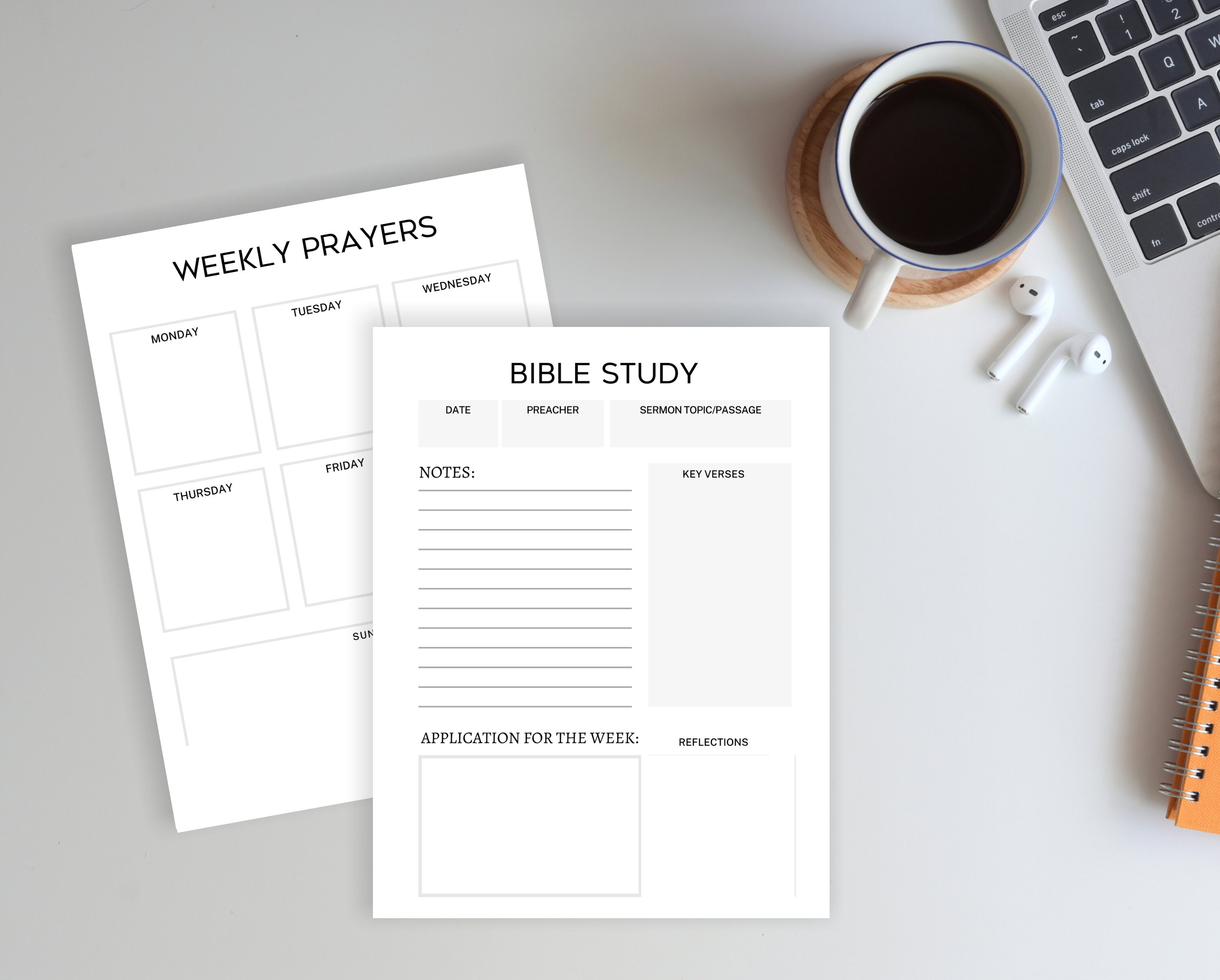 Printable Prayer Journal for Men, Bible Study, Bible Journaling, Daily ...
