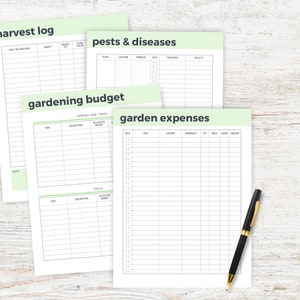 Garden Planner Printable Gardening Log Garden Journal | Etsy
