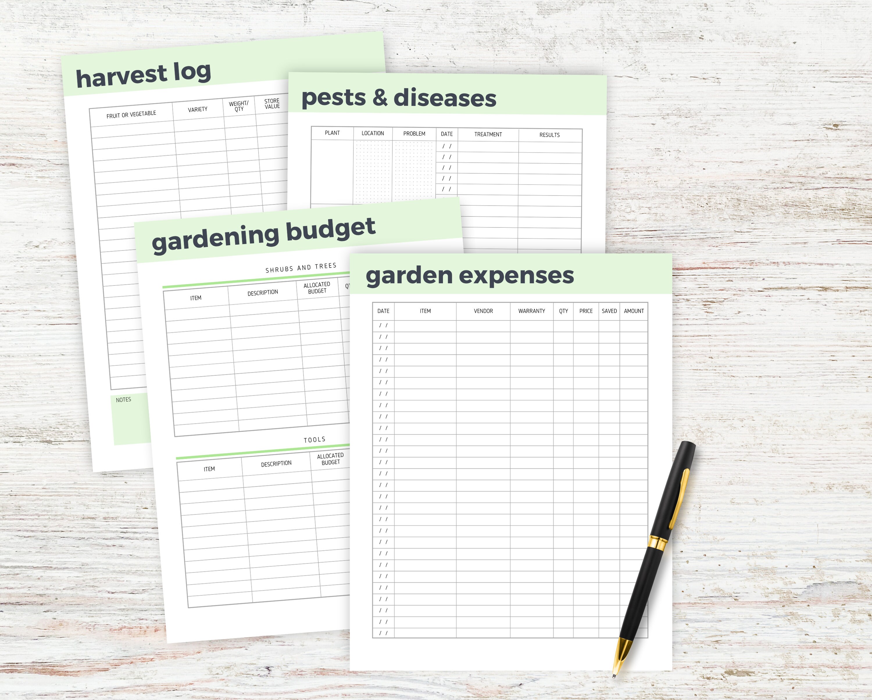 Garden Planner Printable Gardening Log Garden Journal | Etsy