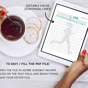 Running Log Tracker, Printable Jogging and Workout Planner, Exercise ...