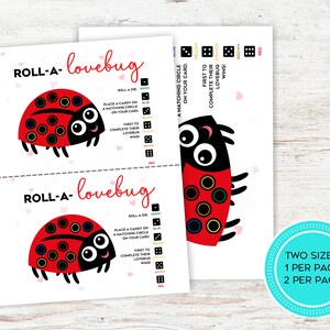 Roll A Lovebug Game, Love Bug Dice Game, Printable Valentine's Game ...