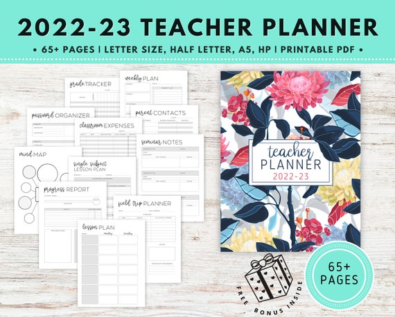Teacher Planner 2022-2023 Printable Lesson Planner Teaching - Etsy