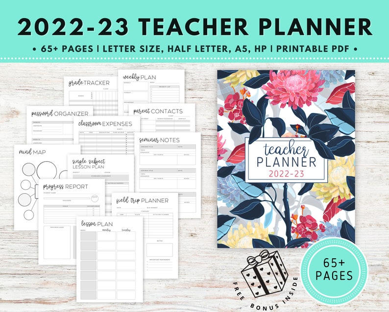 Teacher Planner 2022-2023 Printable Lesson Planner Teaching - Etsy