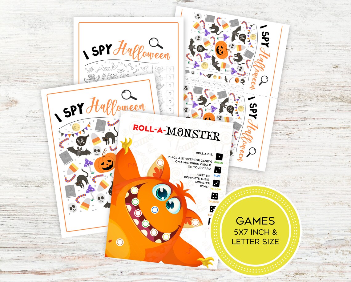 Halloween Games Activities Printable Halloween Coloring | Etsy