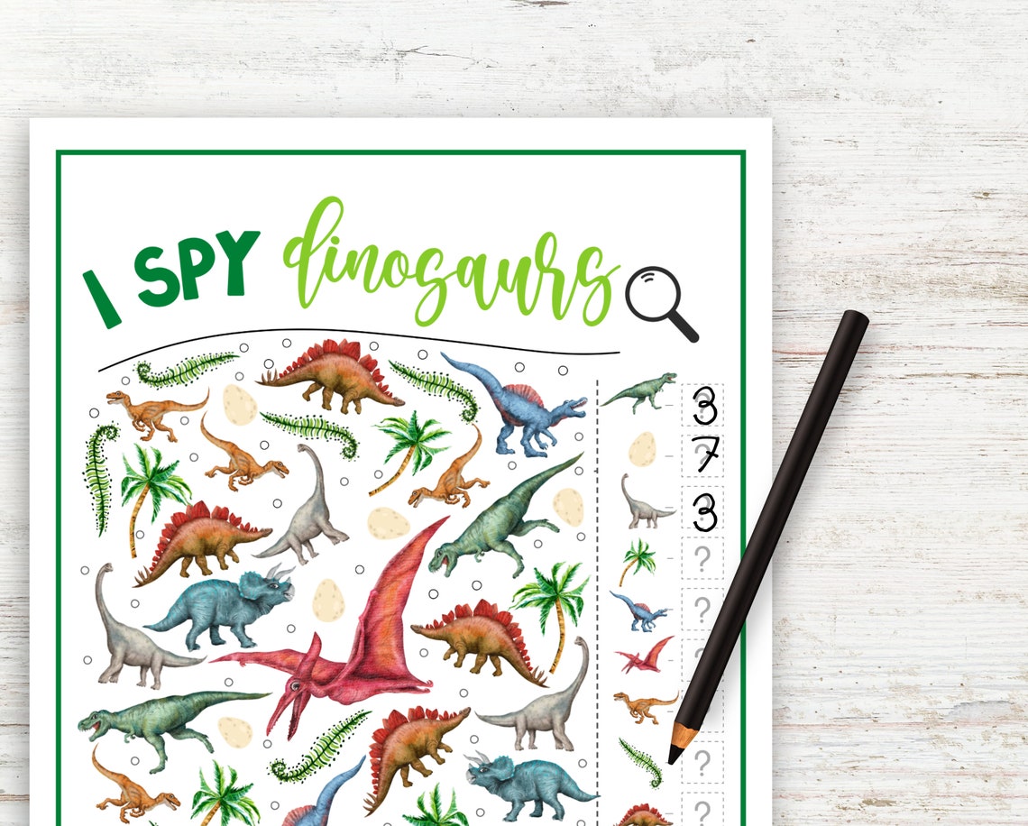 I Spy Dinosaurs, Dinosaur Activities for Kids, I Spy Games, Dinosaur ...