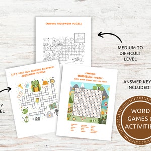 Camping Activities and Games for Kids, Camping Coloring Pages, Camping ...