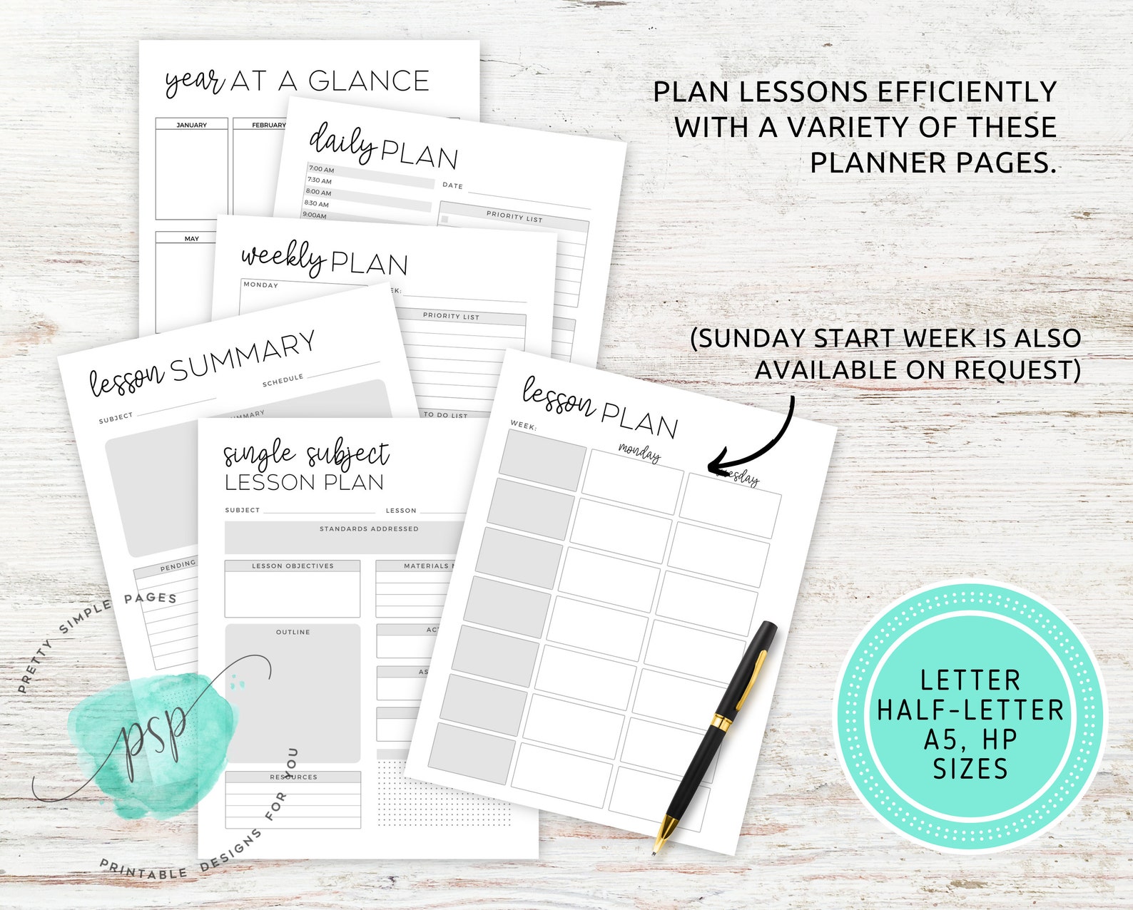 Teacher Planner 2022-2023 Printable Lesson Planner Teaching - Etsy Canada