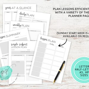 Teacher Planner 2022-2023 Printable, Lesson Planner, Teaching Planner ...