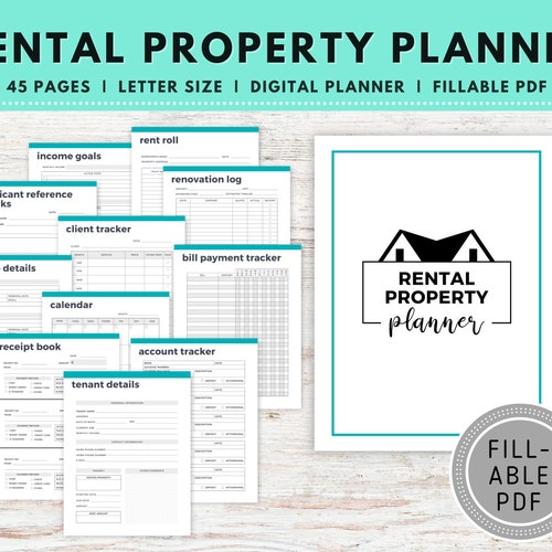Rental Property Management Planner Editable Rental Property - Etsy