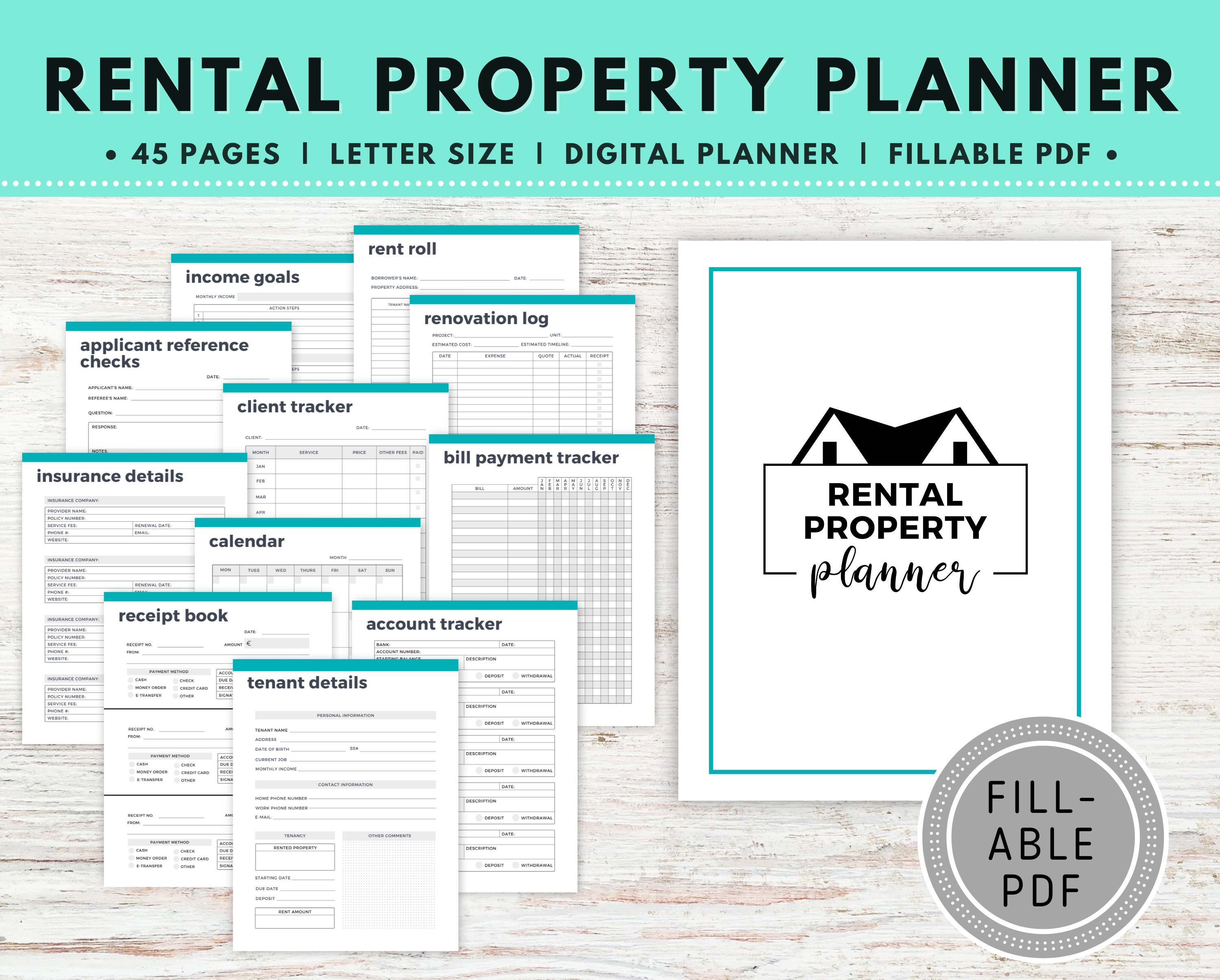 Rental Property Management Planner Editable Rental Property - Etsy