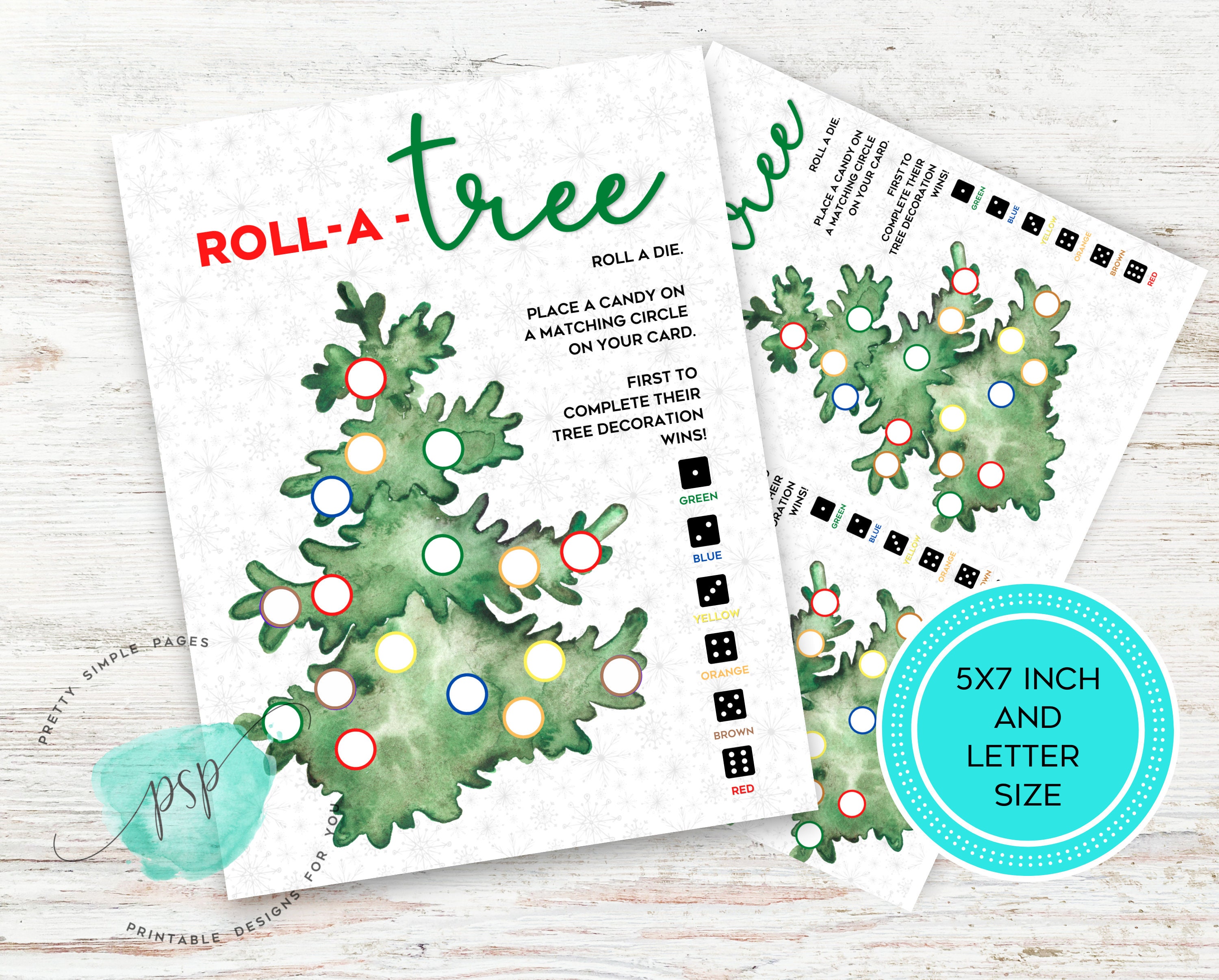 Roll A Tree Christmas Game Printable Christmas Games Roll A - Etsy Canada