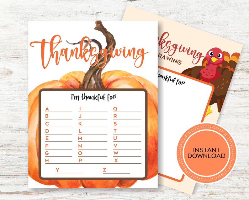 Printable Thanksgiving Activity Bundle, Thanksgiving Games for Kids ...