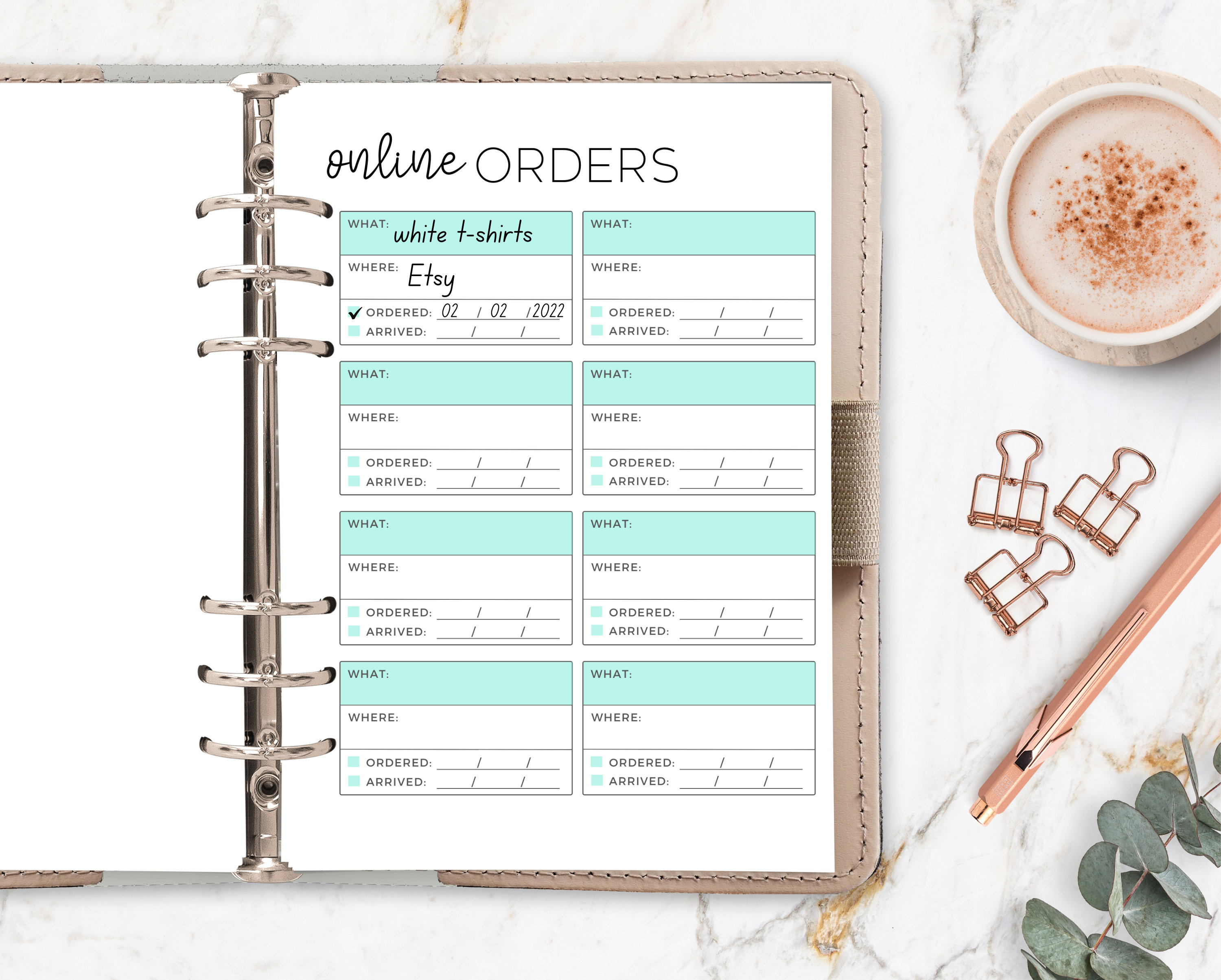 Editable Fillable Online Order Tracker Online Shopping - Etsy