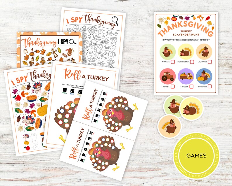 Thanksgiving Activities, Games for Kids, Roll a Turkey, Thanksgiving ...