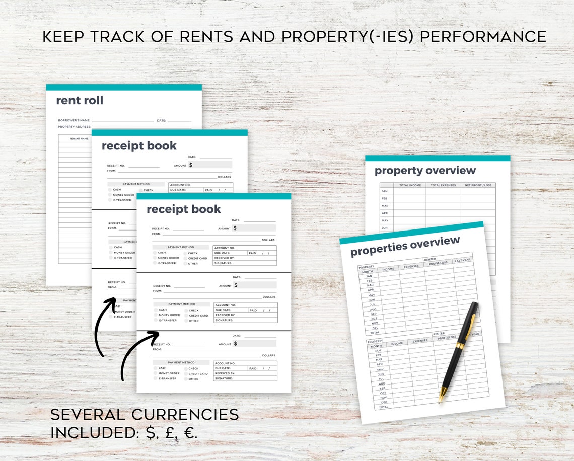 Rental Property Management Planner Editable Rental Property - Etsy