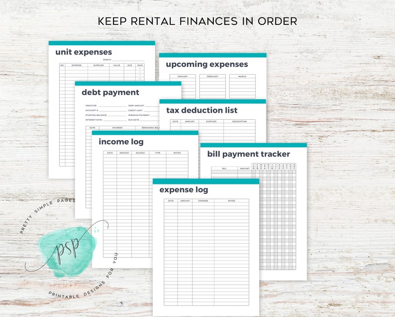 Rental Property Management Planner Editable Rental Property - Etsy