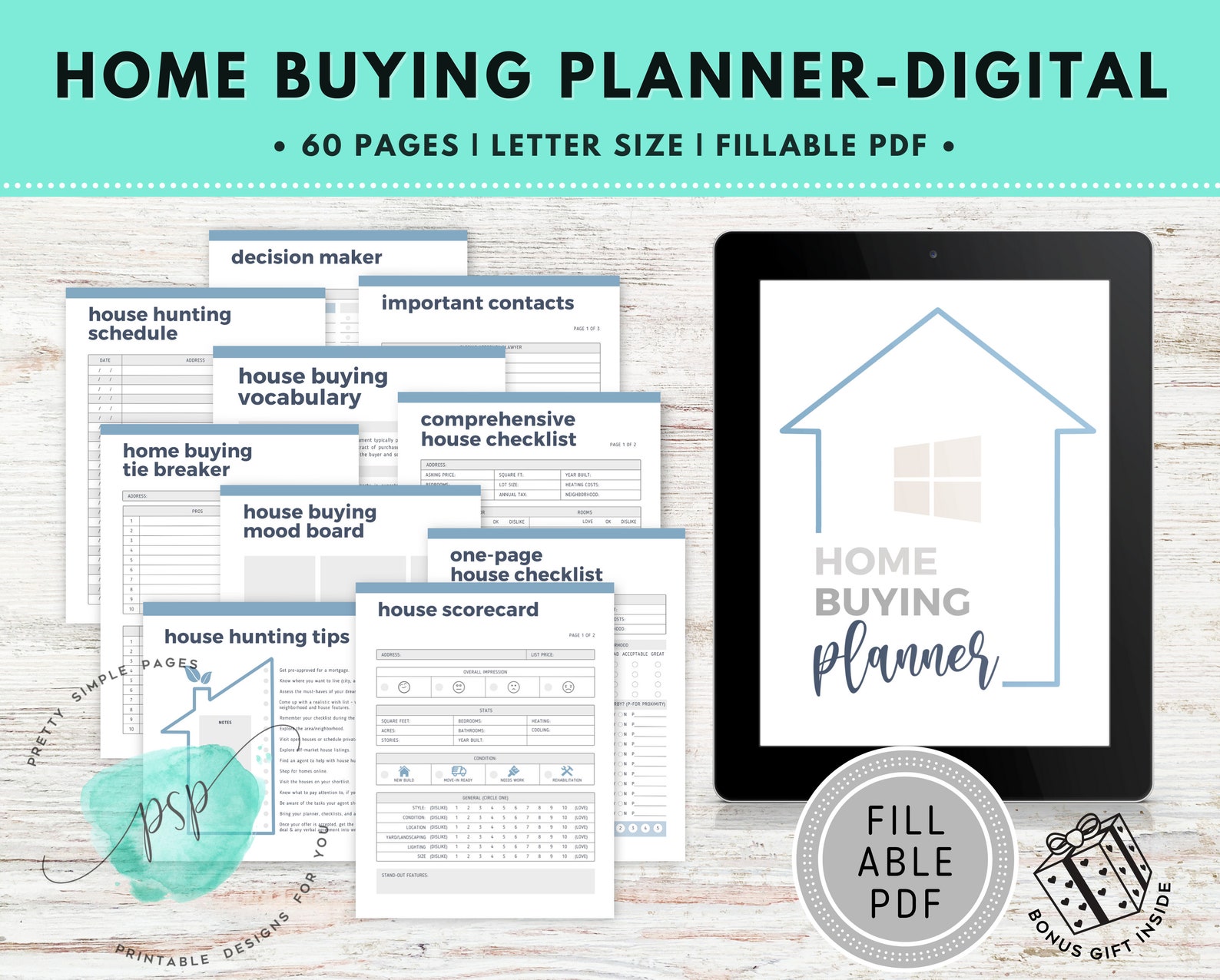 Editable Home Buying Planner, House Hunting Checklist, Home Buying ...
