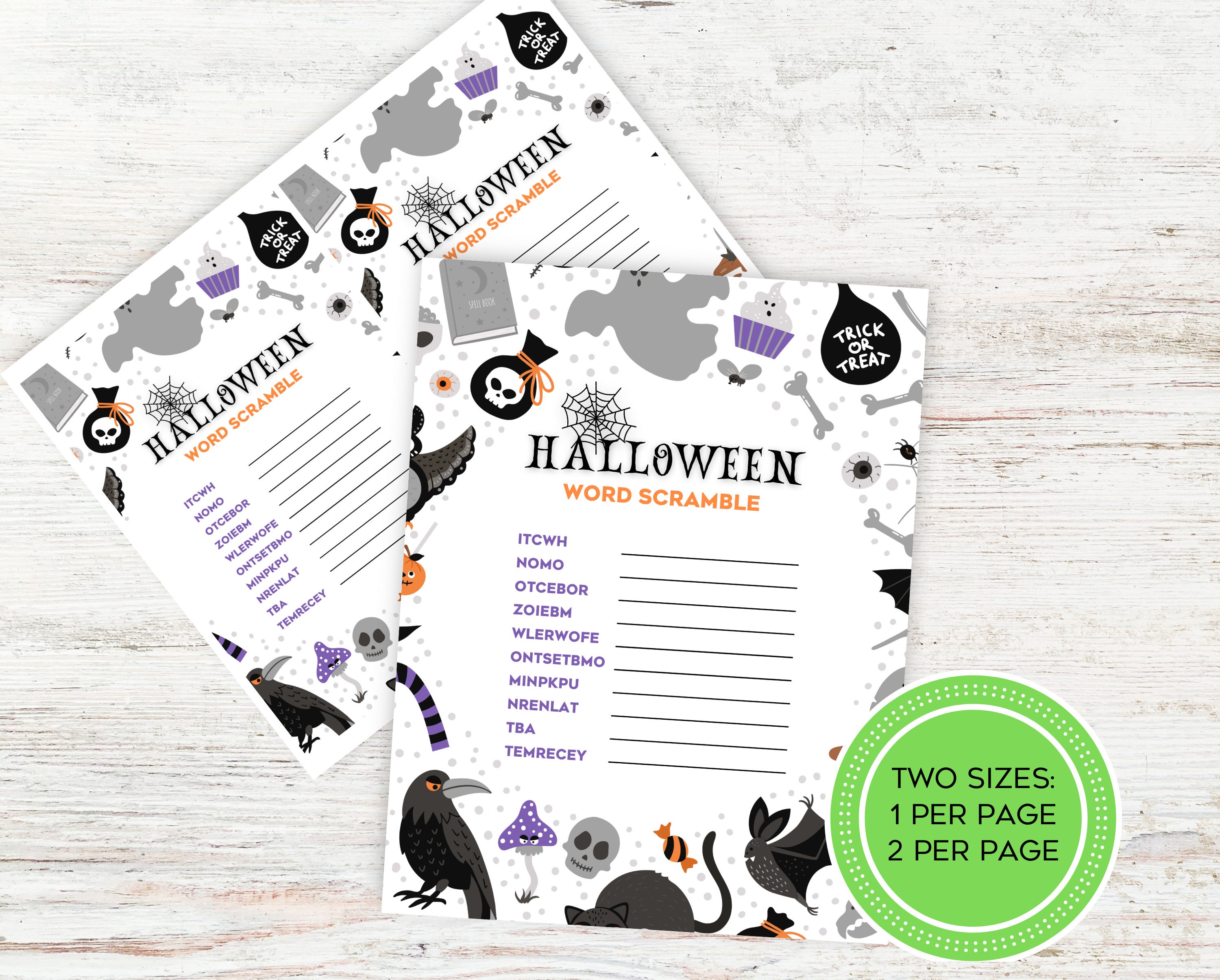 Halloween Word Scramble Game, Printable Halloween Games, Halloween ...