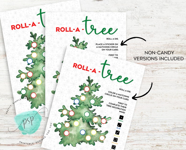 Roll A Tree Christmas Game Printable Christmas Games Roll A - Etsy
