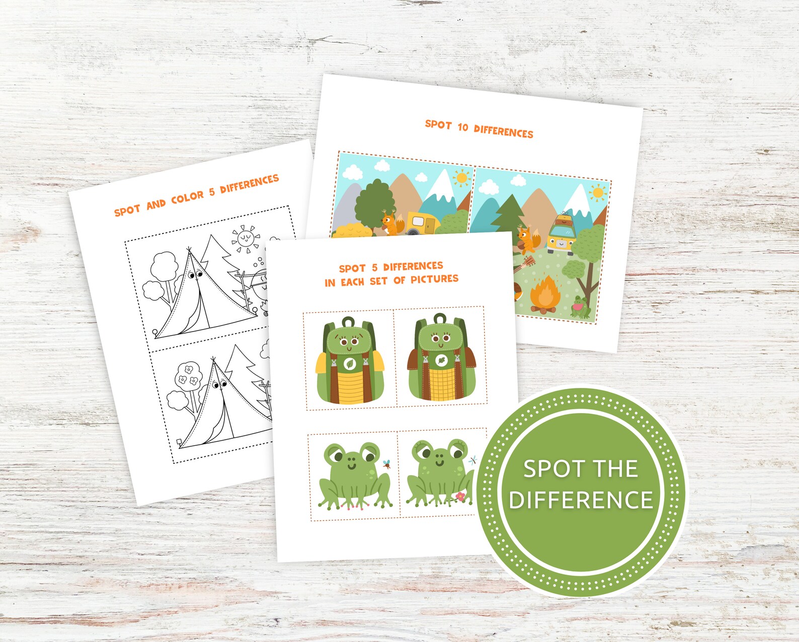 Camping Activities and Games for Kids Camping Coloring Pages - Etsy